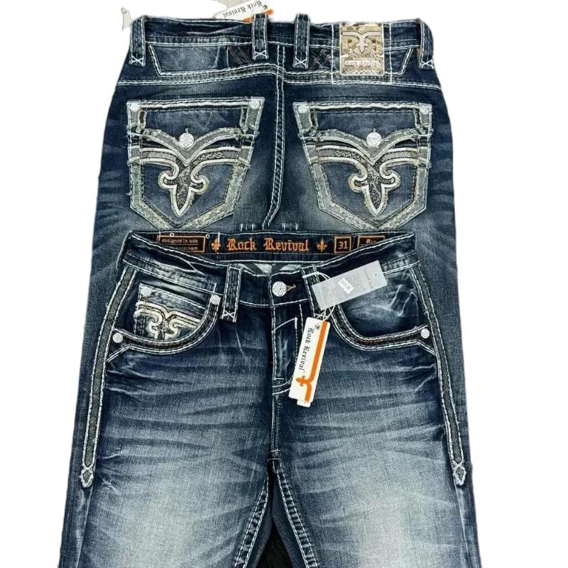 gymshorts Hip Hop Rock Revival Embroidered Jeans 2025 New American ...