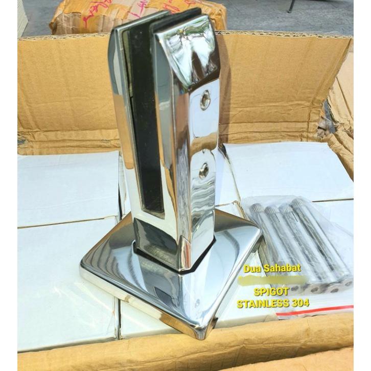 spigot pedestal tiang railing kaca kaki spigote stainless steel - Shop ...