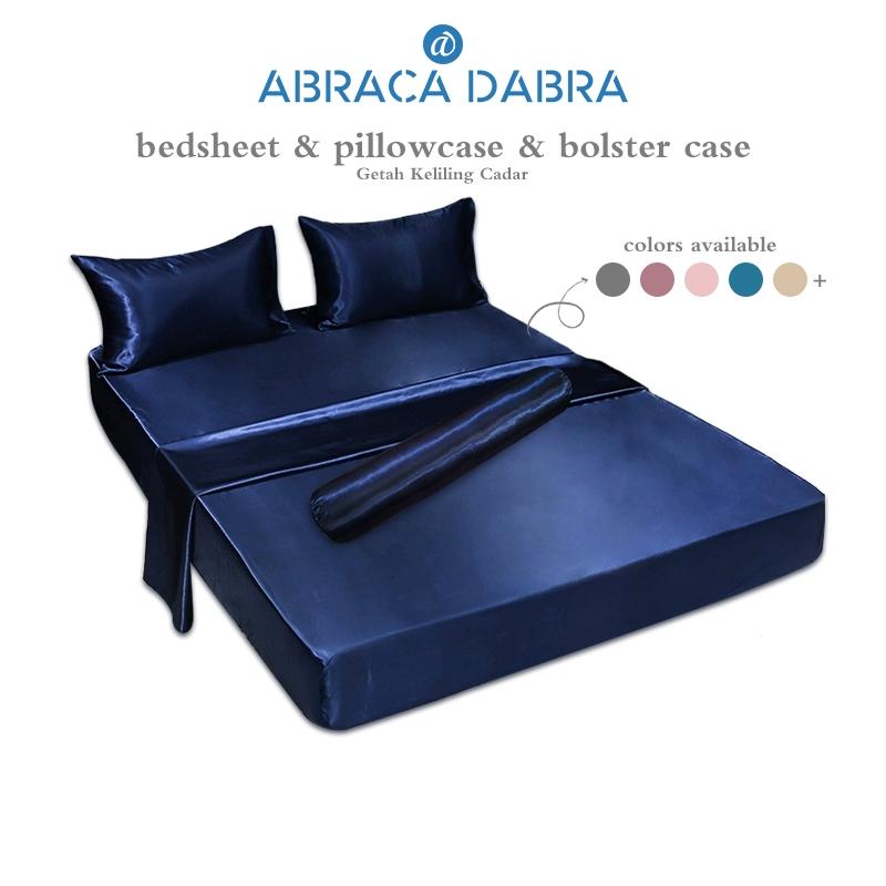 Abraca Dabra Satin Soft Silk Solid Bedding Fitted Sheet - Single/Queen ...