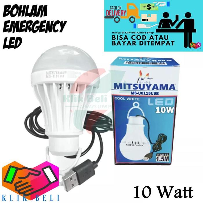 Jual [KBM] Bohlam USB Lampu LED 10 Watt Mitsuyama MS-U0110USB Kabel 1,5 ...