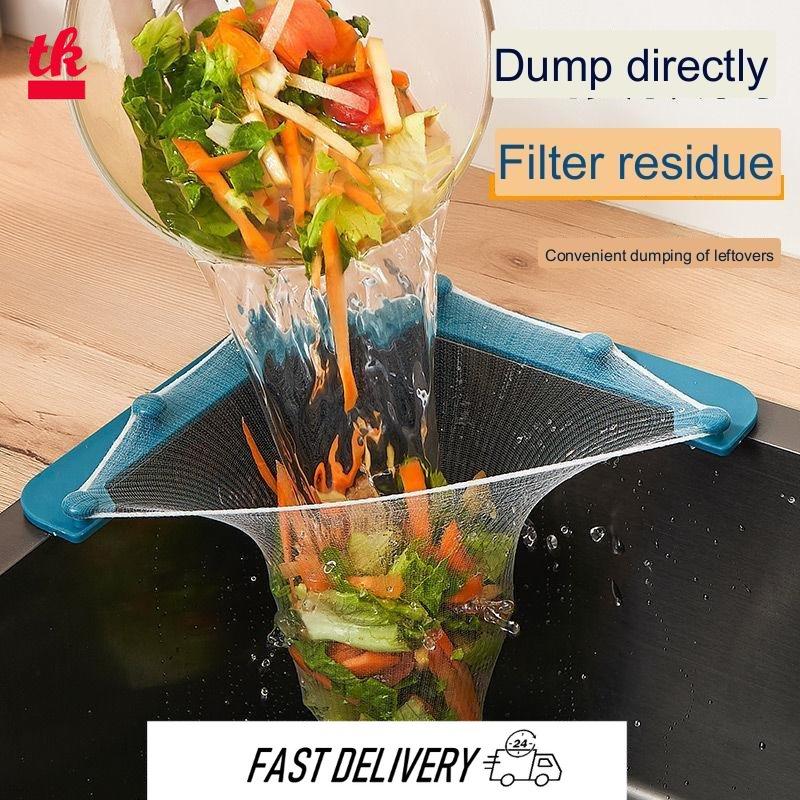 Multipurpose Triangle Food Waste Sink Filter Net Kitchen Improvement ...