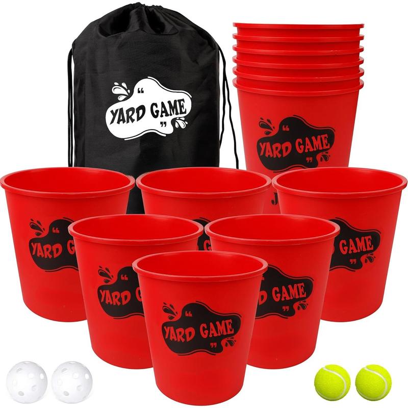 Outdoor Yard Games Set with Buckets and Balls, Toss Game Throwing Game ...