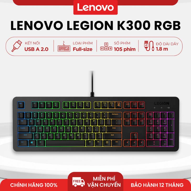 Bàn Phím Gaming Lenovo Legion K300 RGB GY40Y57708 | Anti-Ghosting ...
