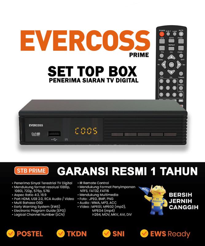 SET TOP BOX EVERCOSS STB ORIGINAL BERGARANSI RESMI - Shop | Tokopedia