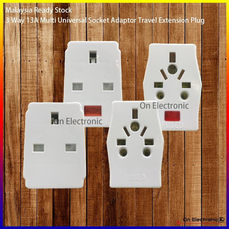 3 Way 13A Multi Universal Socket Adaptor Travel Extension Plug - TikTok ...