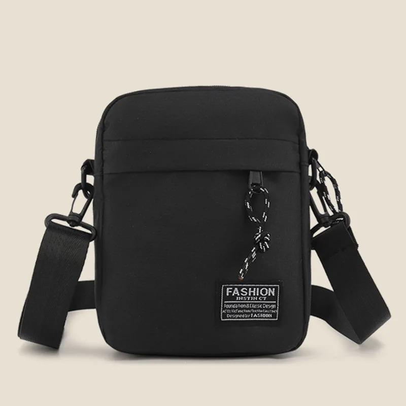 Simple Casual Mini Crossbody Bag Men's Nylon Small Shoulder Bag For Men ...