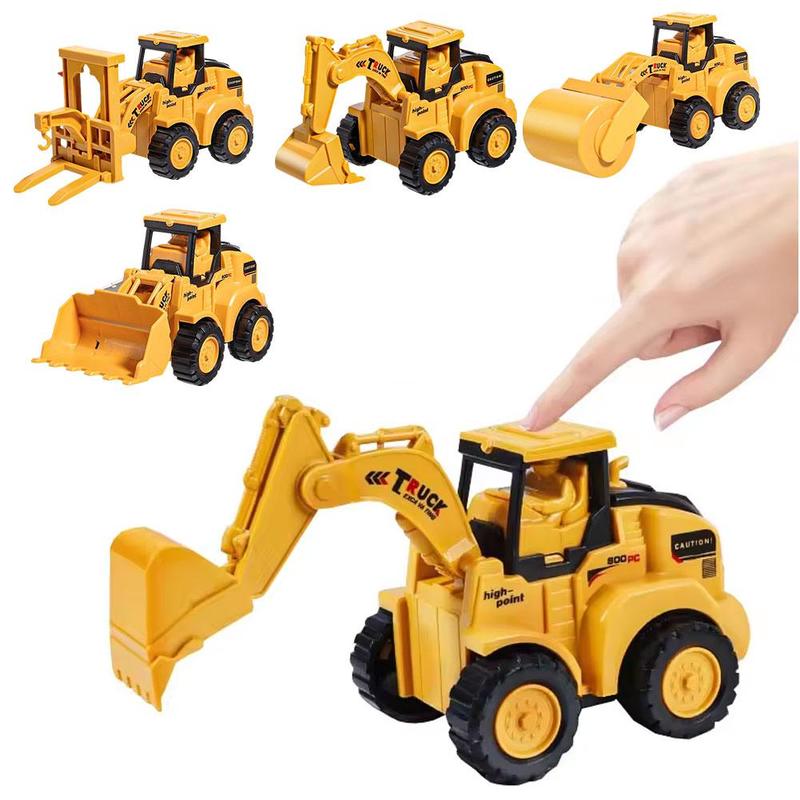 Children's Inertia Car Toy Push Back Car Toy Car Inertia Excavator ...