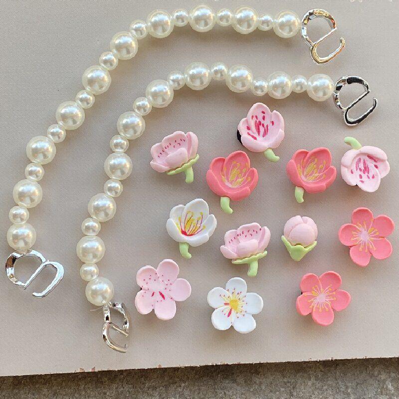 Sandal Kaki Tertutup, Gaya Pastoral, Popular, Rekaan Bunga Sakura dan ...