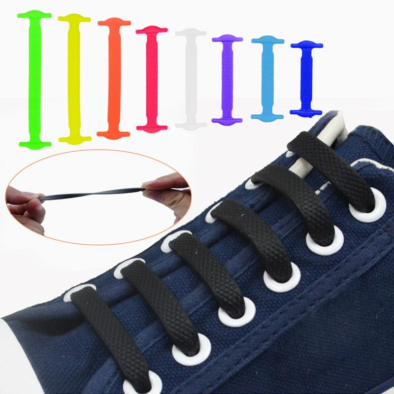 16pcs/lot Silicone No Tie Shoelaces Shoes Accessories Elasti - TikTok ...