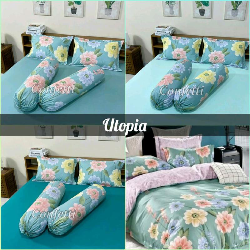 √Sprei Kaos Confetti Anti Kusut, Motif UTOPIA (tanpa bedcover), - Shop ...