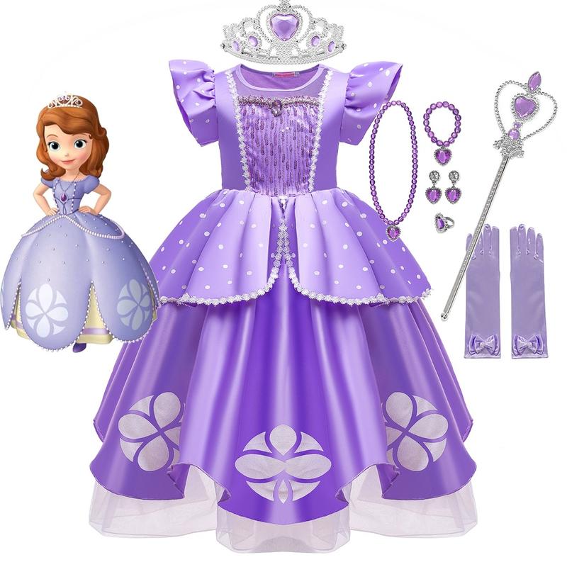 Princess Sofia Costume Cartoon Sofia The First Kids Dress Girl - TikTok Shop Philippines