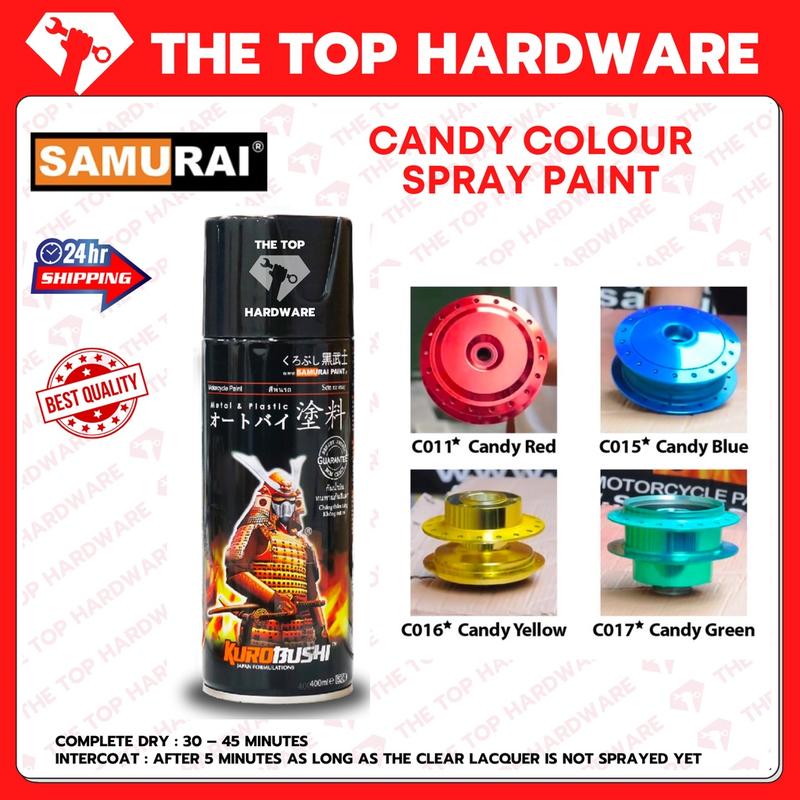 *THETOPHARDWARE* SAMURAI SPRAY CANDY CHROME 400 ML CANDY RED - TikTok ...