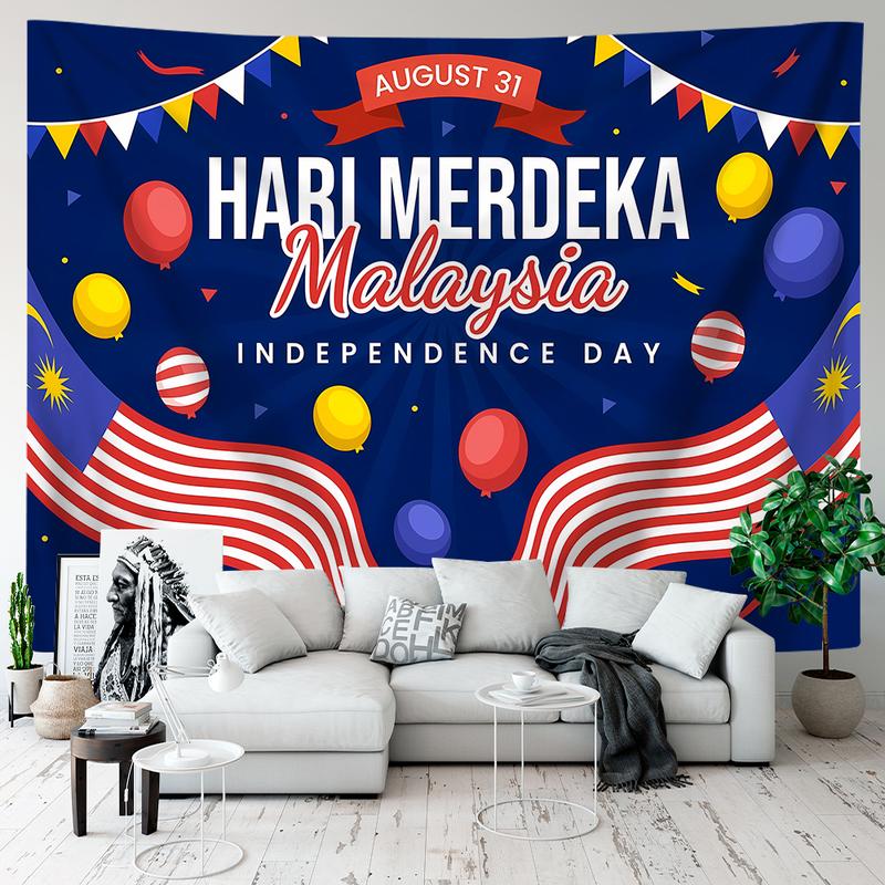 Permaidani Dinding Hari Merdeka, Poliester Satu Sisi, Permaidani ...