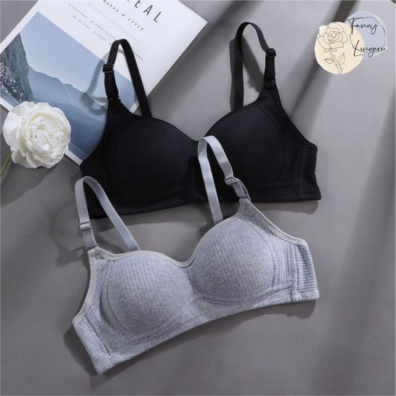Bra Wanita, Bahan Kapas, Tanpa Cincin Keluli, Bralette Selesa, - TikTok ...