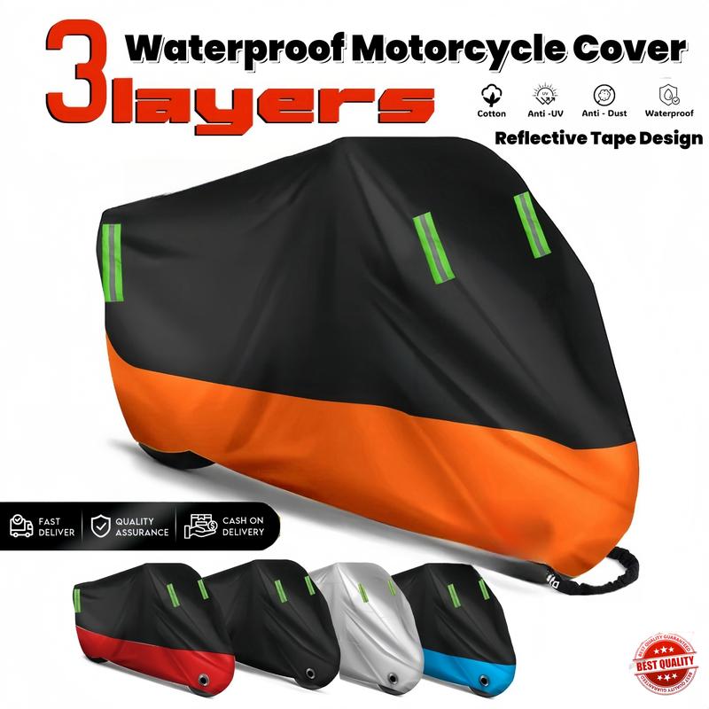 【HOT】Motorcycle Cover 3 Layers Waterproof Duty Rain Dust Su - TikTok ...