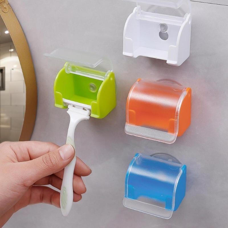 Suction Cup Shaving Razor Holders with Cover Wall Mounted Me - TikTok ...