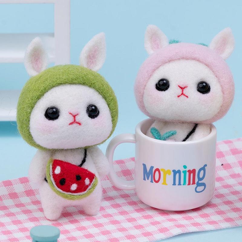 Wool Felt Poking Fun, Little White Rabbit Style, Suitable Fo - TikTok ...
