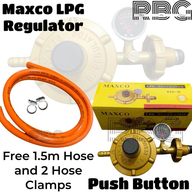 RBG | MAXCO LPG Regulator 858H with gauge | FREE 1.5m hose and - TikTok ...