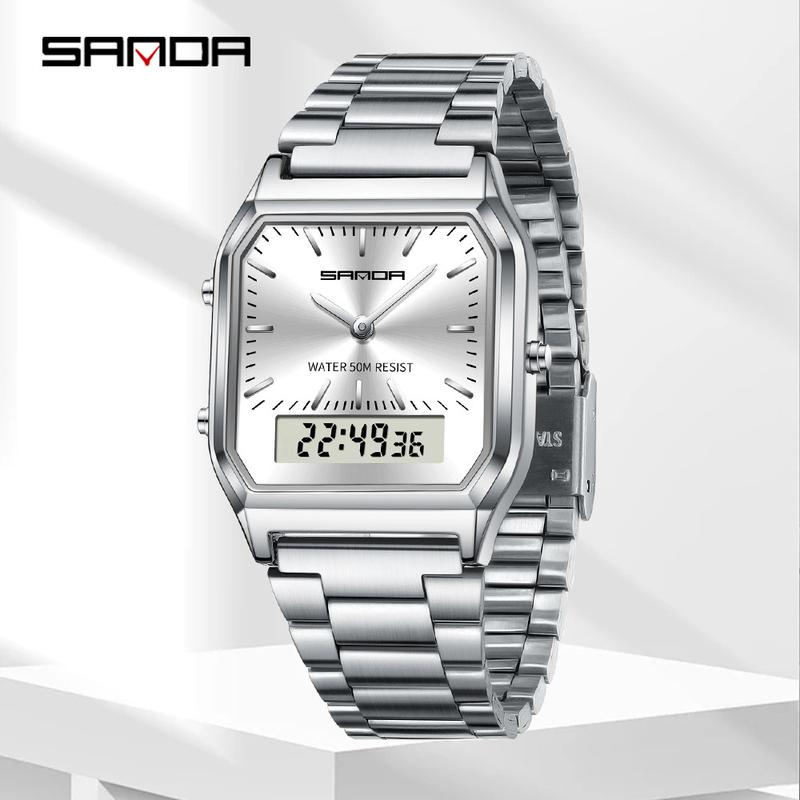 Jam Tangan Elektronik, Jam Tangan Persegi Sanda, Untuk Lelaki, - TikTok ...
