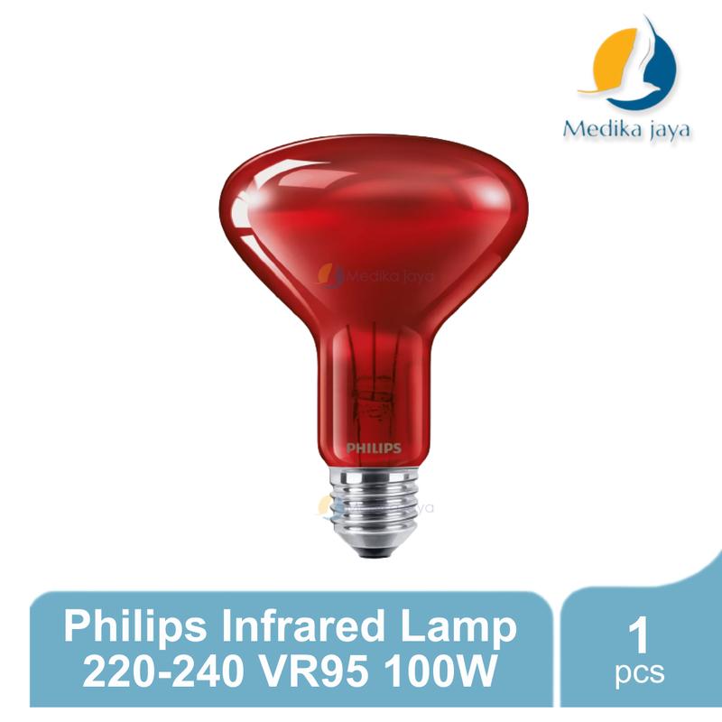 Philips Incandescent Indfrared 220-240V R95 100W / Lampu Infrared ...