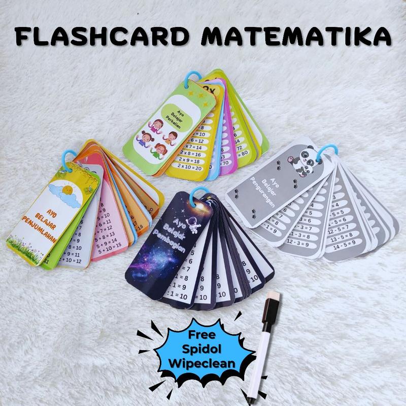 Flashcard Tabel Perkalian Pembagian Penjumlahan Pengurangan - Shop ...