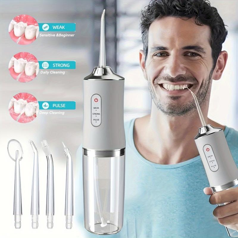 Professional Electric Tooth Flosser 1 Set, 3 Modes 4 Nozzles, Upgraded ...