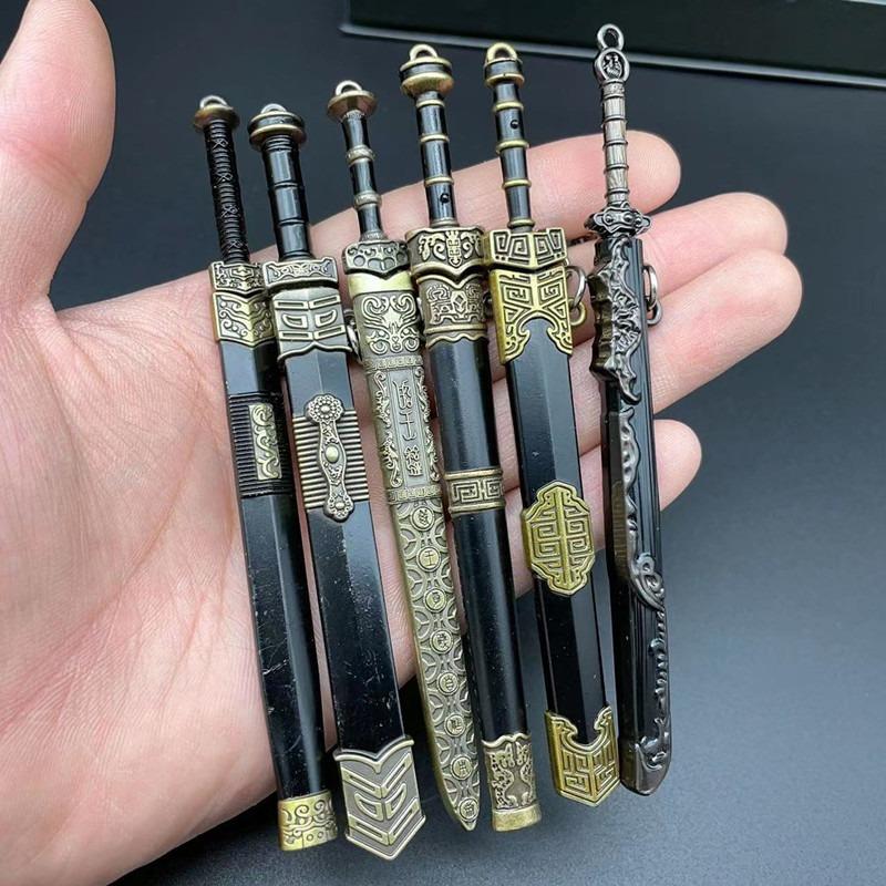 Novelty Mini Sword Shape Pendant Keychain Creative Model To - TikTok ...
