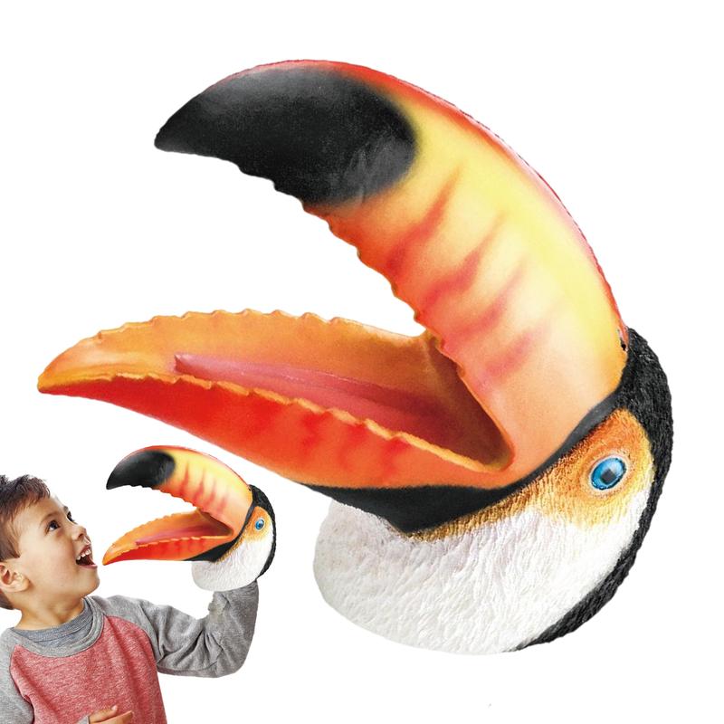Hand Puppets Funny Toucan Head Puppets Toy Hand Puppet Kids - TikTok ...