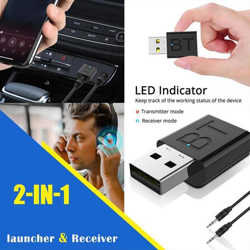 USB Bluetooth Receiver Transmitter Car Bluetooth 5.0 Audio Adapter ...