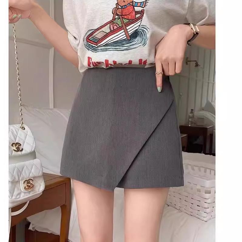 2024 New Irregular High Waist Anti-Exposure A-Line Bodycon Skirt ...