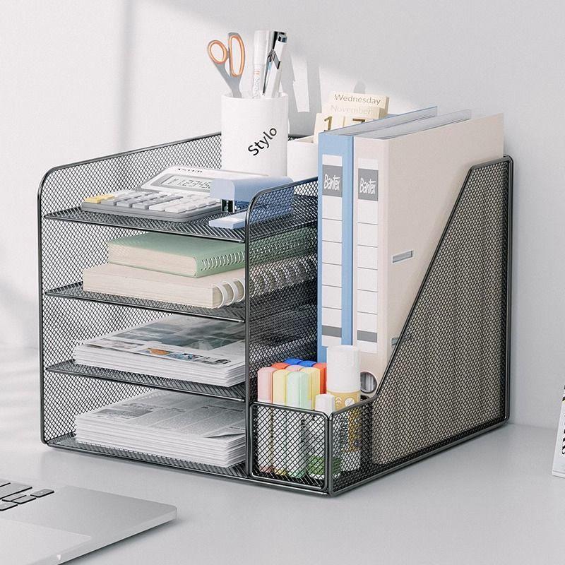2024 Office Desk Surface Panel File Holder Metal Shelf Offic - TikTok ...