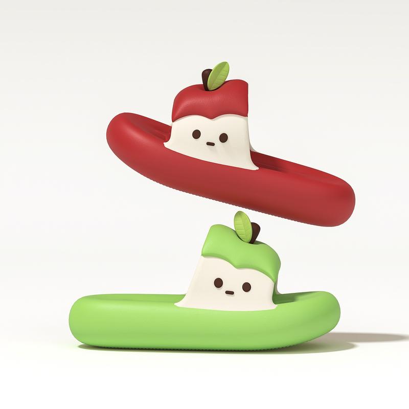 2025 Summer New Creative Cute Apple Slippers For Women, Non-Slip ...