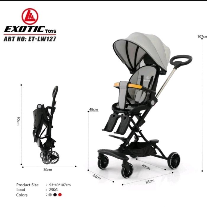 Jual Magic Stroller Exotic LW-127 Duduk dan Rebah LW127 Kursi Dorong ...