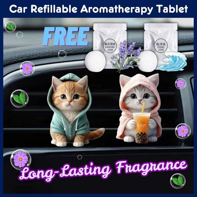 Car Vent Perfume Aroma Refillable Tablet Air Freshener Fragrance ...