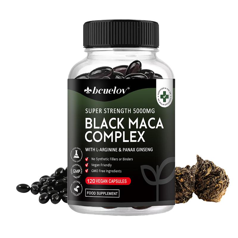 Bcuelov 5000mg Black Maca Complex with L-Arginine and Ginseng - health ...