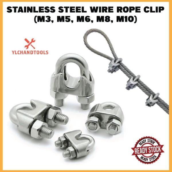 1 PIECE STAINLESS STEEL WIRE ROPE CLIP (M3, M5, M6, M8, M10) - TikTok ...