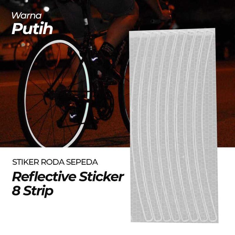 Stiker Roda Sepeda Bicycle Wheel Reflective Sticker 8 Strip - Shop ...