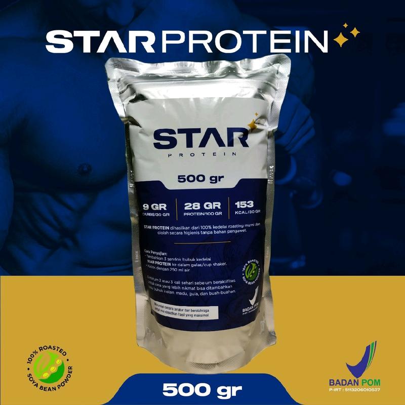 STAR PROTEIN Whey Protein Bubuk Kedelai Murni 500 Gram Organik Bebas ...