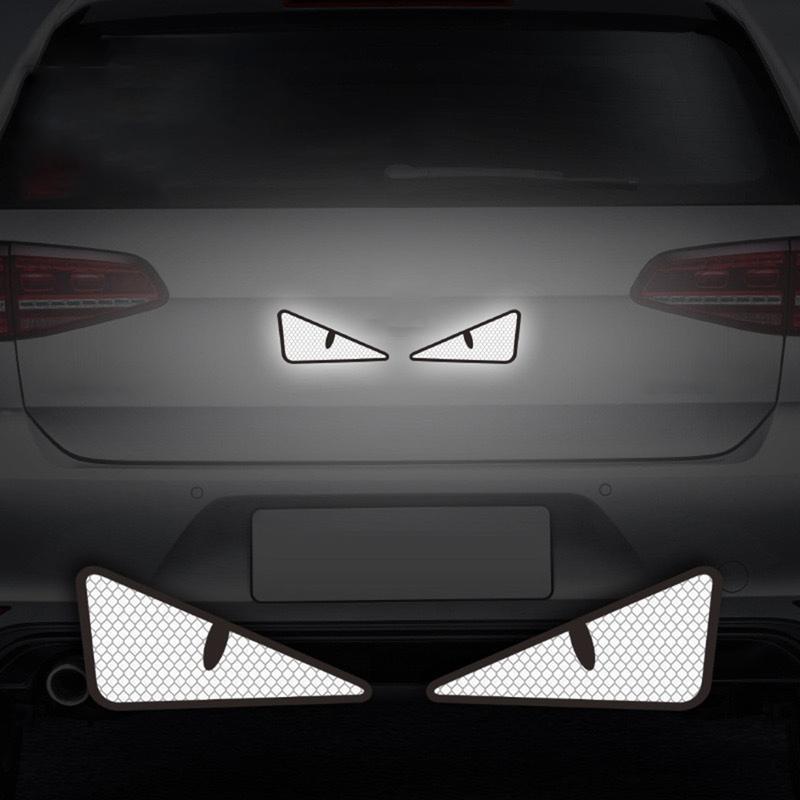 [In Stock] 2PCS Reflective Eye Decal Safety Reflector Car Stickers ...
