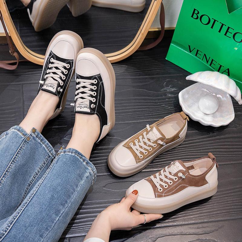 Soft Versatile Cowhide Small Single-Layer Shoes Women's Elastic ...