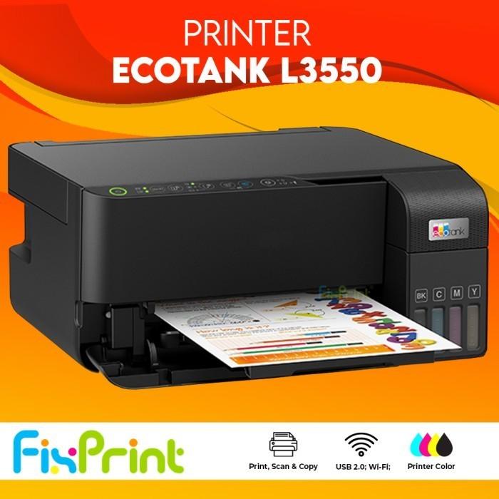 Printer EcoTank L3550 A4 All In One InkTank L 3550 Print Scan Copy ...