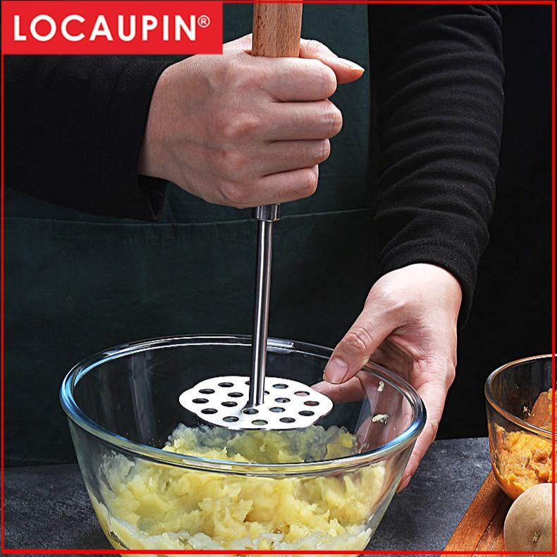 Locapin Stainless Steel Potato Press Potatoes Masher with Wood - TikTok ...