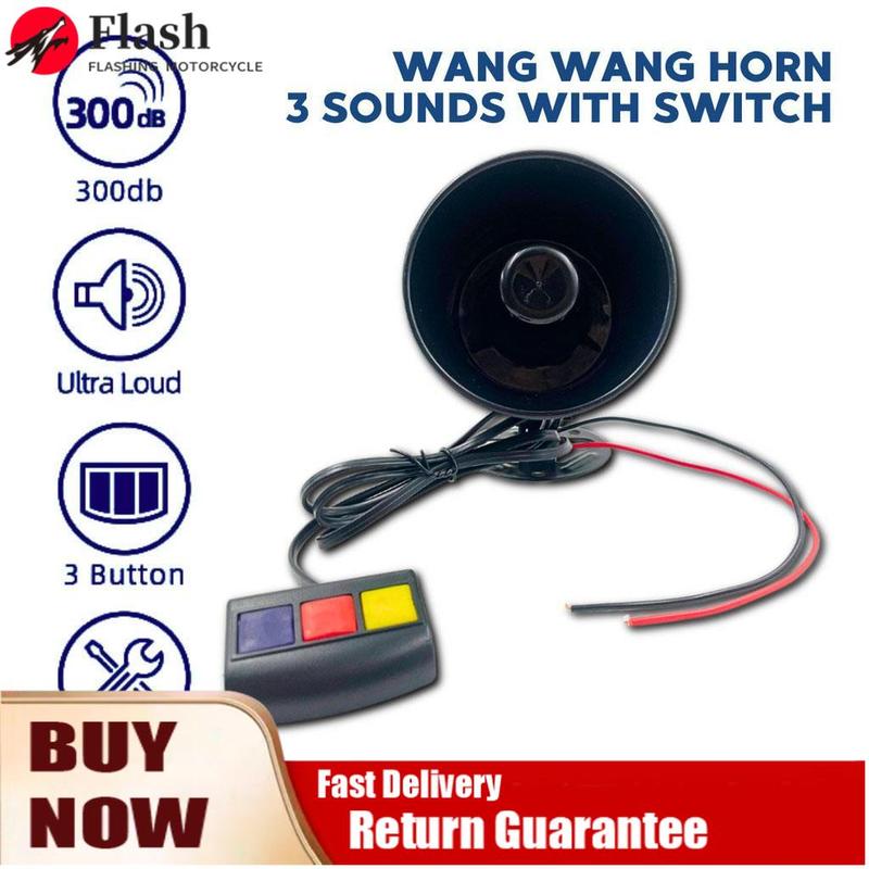 Flashing Motorsports Wang wang horn motorcycle motor horn - TikTok Shop ...