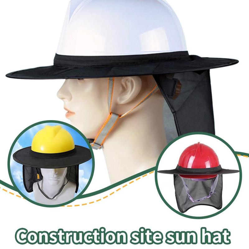 Outdoor Black Safety Helmet Sunshade Full Brim Head Impact Protective ...