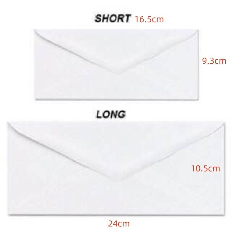 50Pcs White Envelope Short / Long School Supplies Office Supplies ...