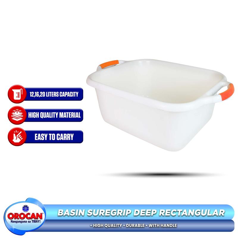 Orocan Deep Rectangular Basin 12 LITERS (Available in 3 colors ...
