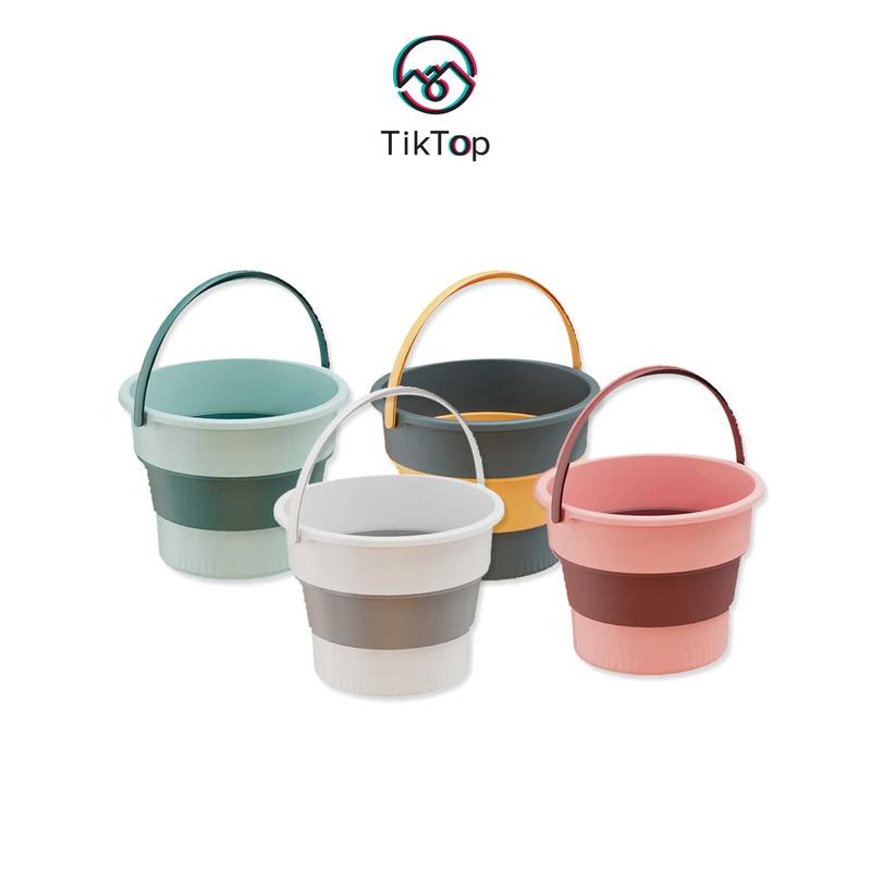 Tiktop Foldable Collapsible Portable Water Bucket with Handl - TikTok ...