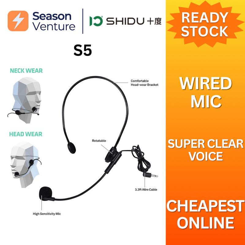 SHIDU SD-S5 Wired Headset Microphone | 270 Degree Adjustable - TikTok ...