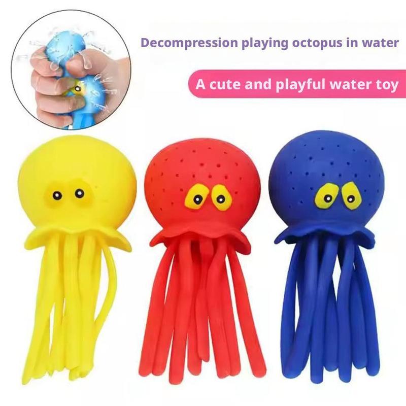 Baby Bath Toys Sponge Absorbent Octopus Squeezing Stress Relief ...