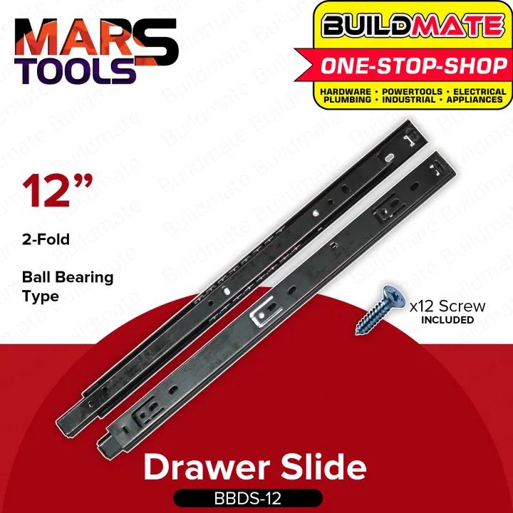 MARS TOOLS DIY Ball Bearing Drawer Slide 2-FOLD 12" •BUILDMATE ...